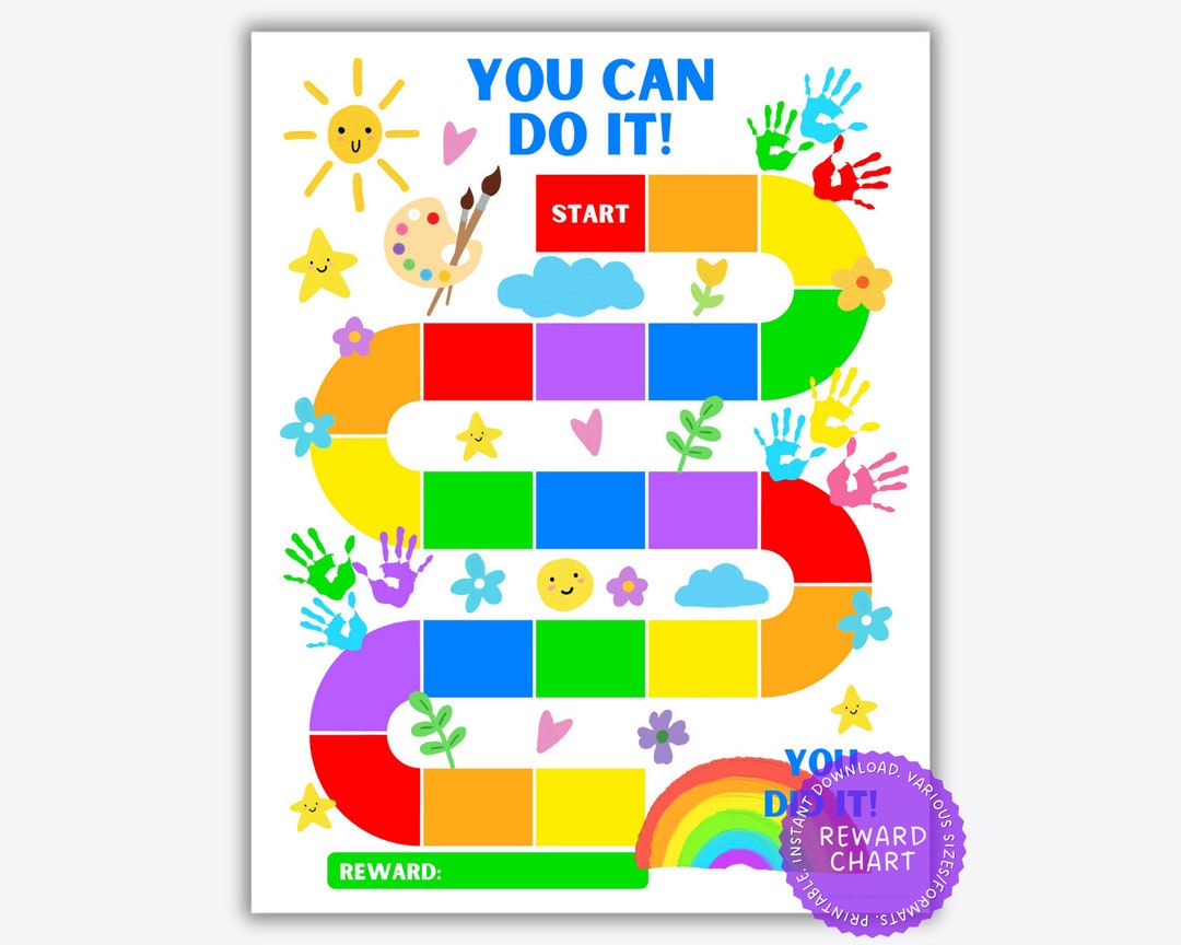 Printable Kids Reward Chart, Back to School Sticker Chart, Paint Potty ...