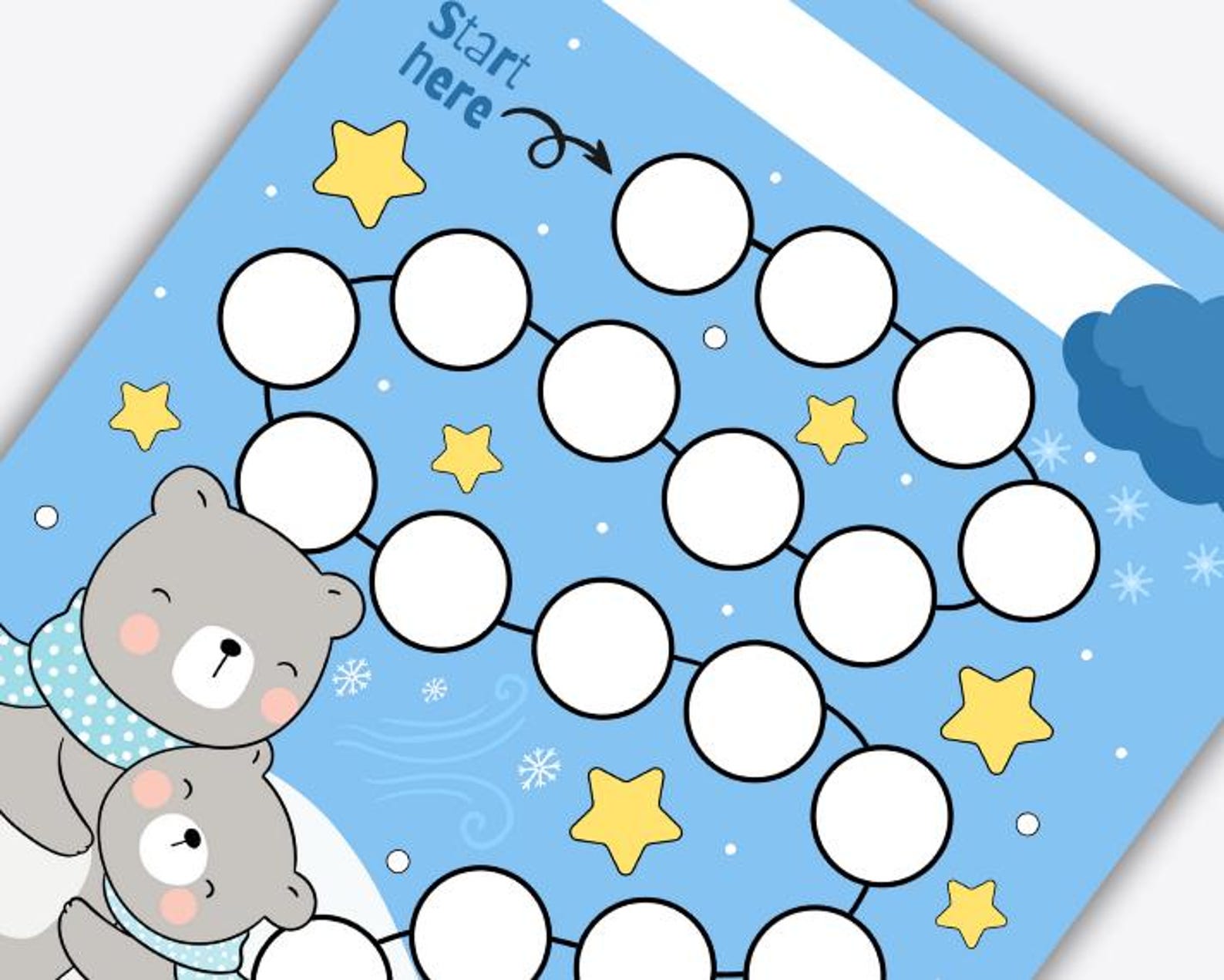 Winter Children's Reward Chart: Goal Tracker, Sticker Chart (PDF, PNG ...