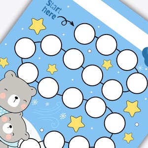 Winter Children's Reward Chart: Goal Tracker, Sticker Chart (PDF, PNG ...
