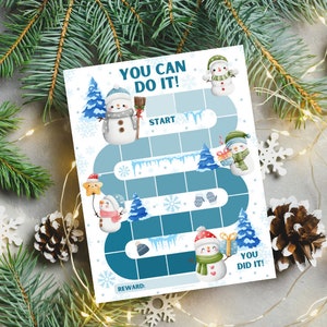 Snowman Reward Chart: Winter Potty Training, Good Behavior (PDF) - Etsy