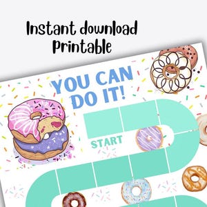 Donut Reward Chart for Kids: Potty Training, Behavior Goals (PDF, PNG ...