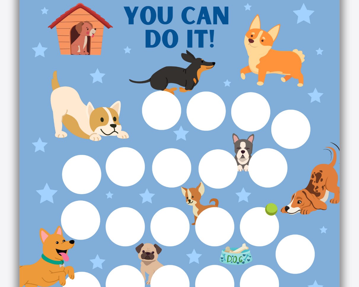 Puppy Dog Reward Chart: Kids Behavior Tracker (printable PDF) - Etsy