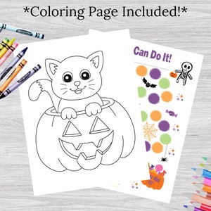 Halloween Reward Chart, Printable Kids Reward Chart, Fall Sticker Chart ...