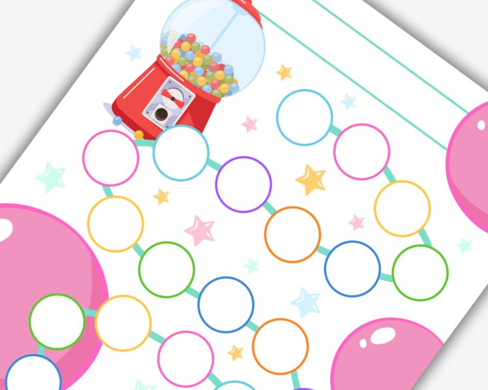 Bubble Gum Reward Chart: Fun Behavior Tracker (PDF) - Etsy