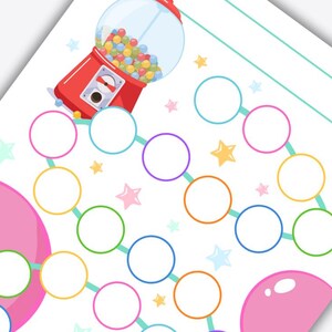 Bubble Gum Reward Chart: Fun Behavior Tracker (PDF) - Etsy