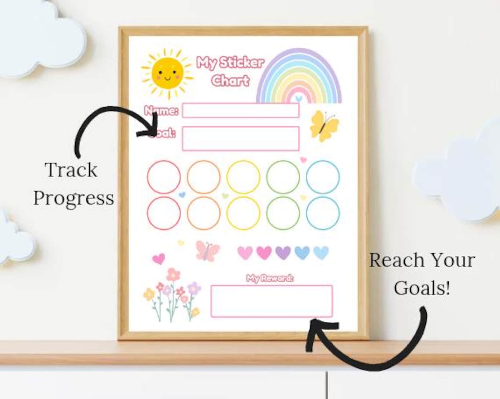 Classroom Reward Charts Bundle Stars and Rainbows Behavior Charts ...