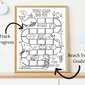 Printable Coloring Reward Chart Bundle: Kids' Habit Tracker (digital ...