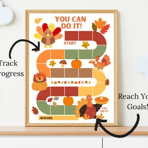 Autumn Turkey Reward Chart: Fall Classroom Behavior, Potty Training ...