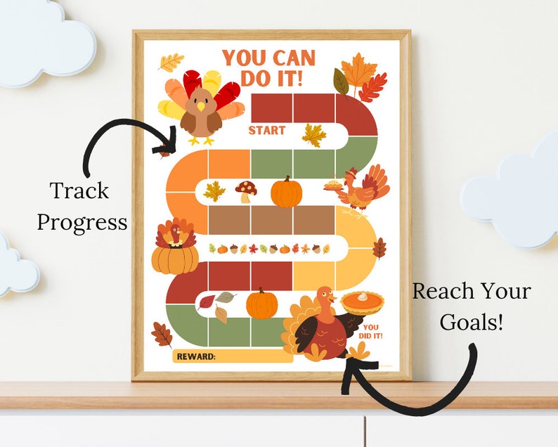 Autumn Turkey Reward Chart: Fall Classroom Behavior, Potty Training ...