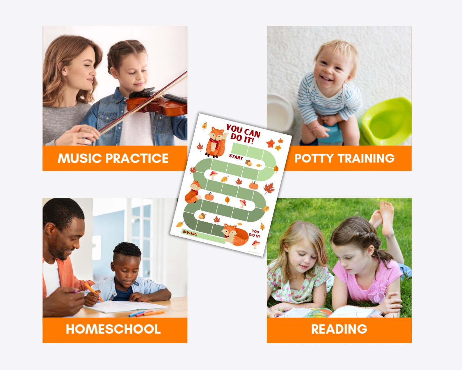 Fall Reward Chart Printable Autumn Sticker Chart, Fox Reward Chart ...