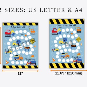 Printable Reward Chart, Truck Reward Chart, Potty Training Chart for ...