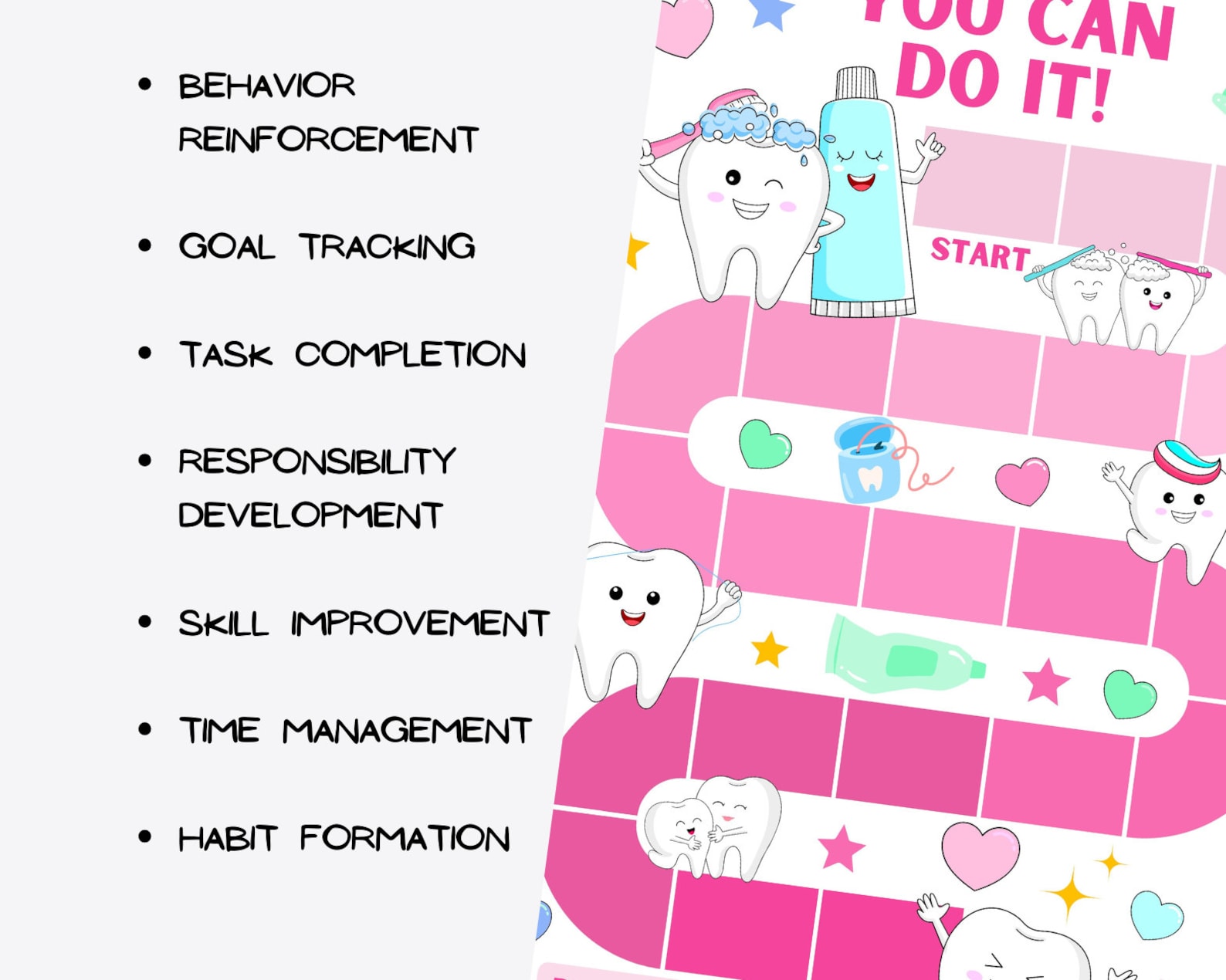 Reward Chart, Brush Your Teeth Reward Chart, Kids Reward Chart, Teeth ...