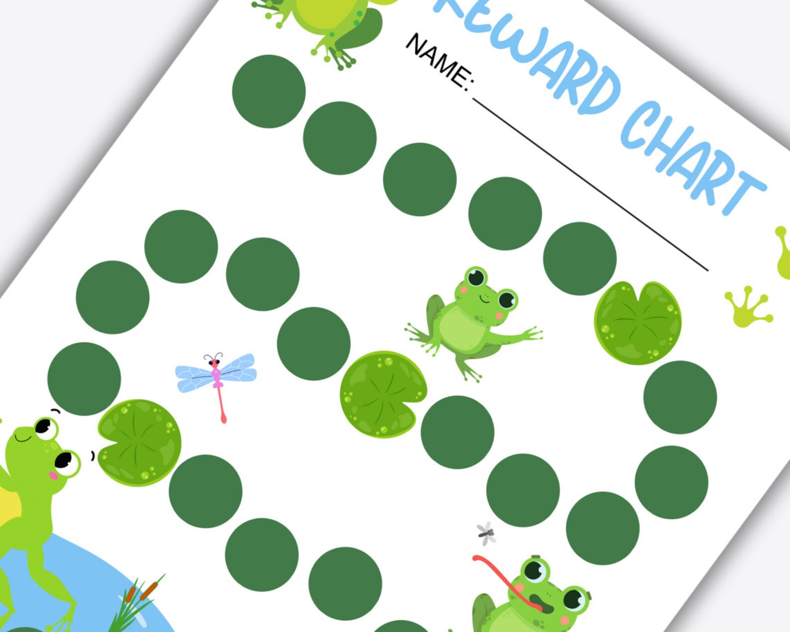 Frog Reward Chart: Homeschool Potty Training (digital Download) - Etsy