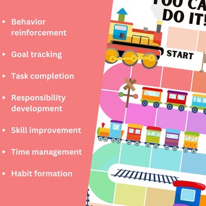 Train Reward Chart, Behavior Charts for the Home, Reward Chart Kids ...