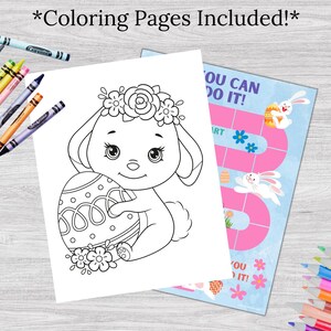 Easter Reward Chart, Easter Bunny Potty Training Chart, Bunny Reward ...