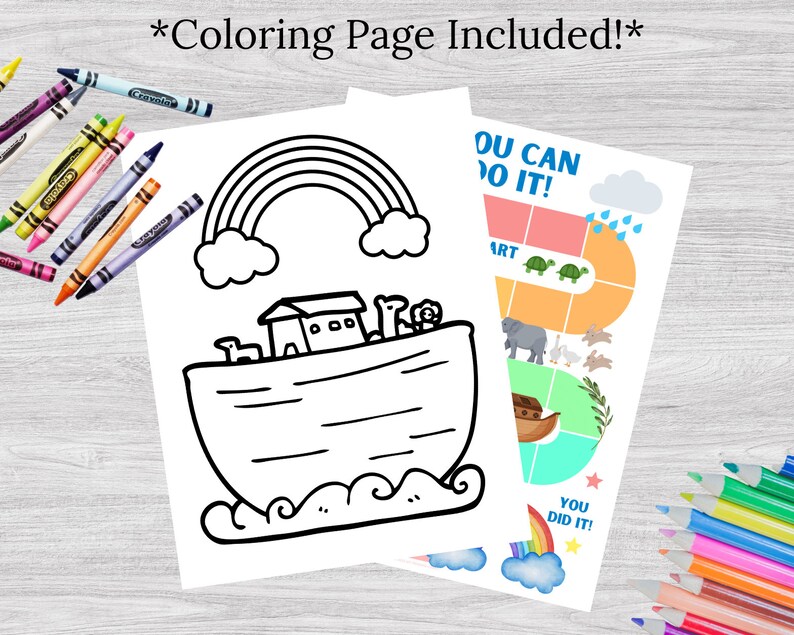 Noah's Ark Reward Chart: Christian Kids Activity (PDF & PNG) - Etsy ...