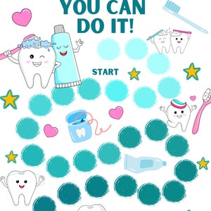 Reward Chart, Brush Your Teeth Reward Chart, Kids Reward Chart, Teeth ...
