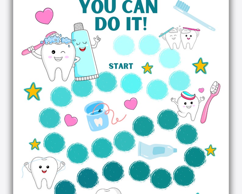 Reward Chart, Brush Your Teeth Reward Chart, Kids Reward Chart, Teeth ...