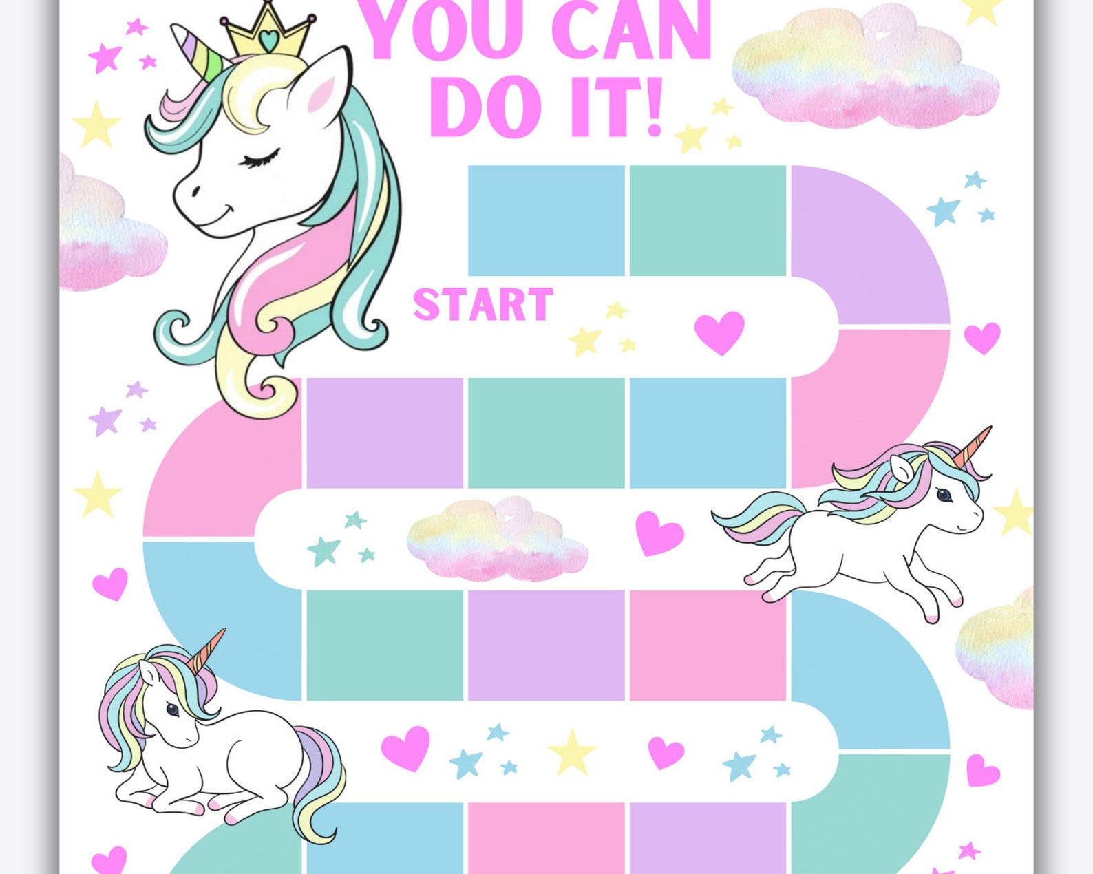 Unicorn Rainbow Reward Chart for Kids, Kids Reward Chart, Cute Unicorn ...