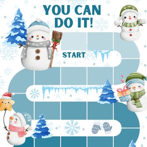 Snowman Reward Chart: Winter Potty Training, Good Behavior (PDF) - Etsy