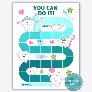 Reward Chart, Brush Your Teeth Reward Chart, Kids Reward Chart, Teeth ...