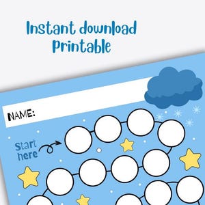Winter Children's Reward Chart: Goal Tracker, Sticker Chart (PDF, PNG ...