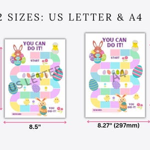Printable Easter Bunny Reward Chart: Potty Training, Behavior (PDF) - Etsy