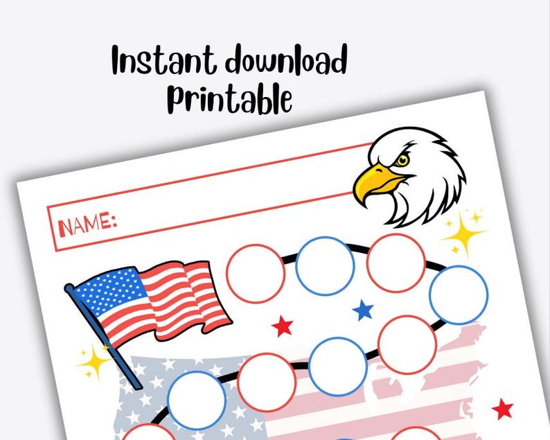 Printable Patriotic Reward Chart, Printable Potty Training Chart ...