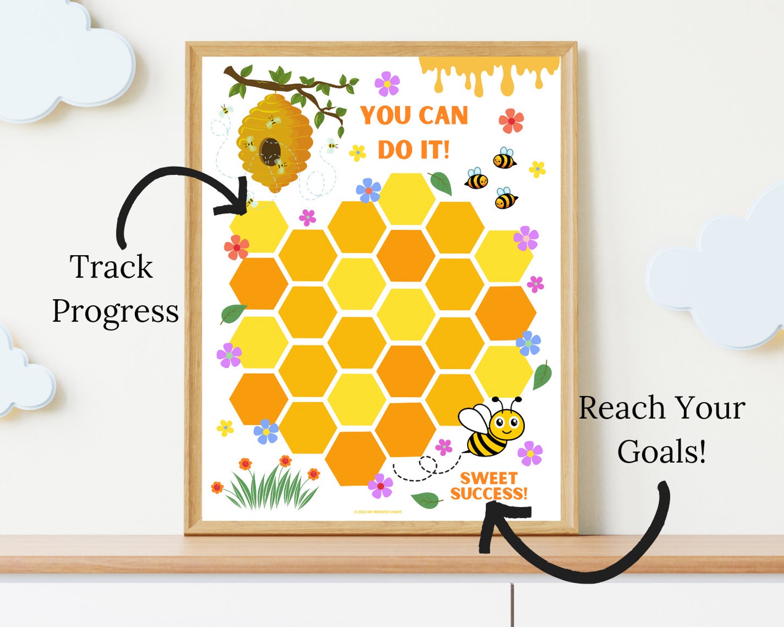 Printable Honey Bee Reward Chart: Kids Chore Chart (PDF) - Etsy