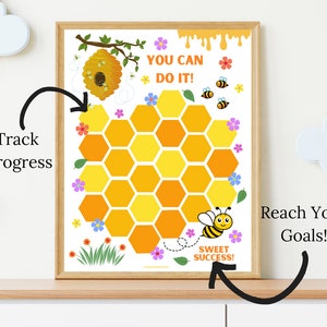 Printable Honey Bee Reward Chart: Kids Chore Chart (PDF) - Etsy