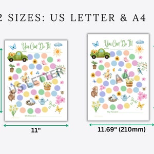 Spring Flower Reward Chart: Kids Printable Sticker Chart (PDF) - Etsy