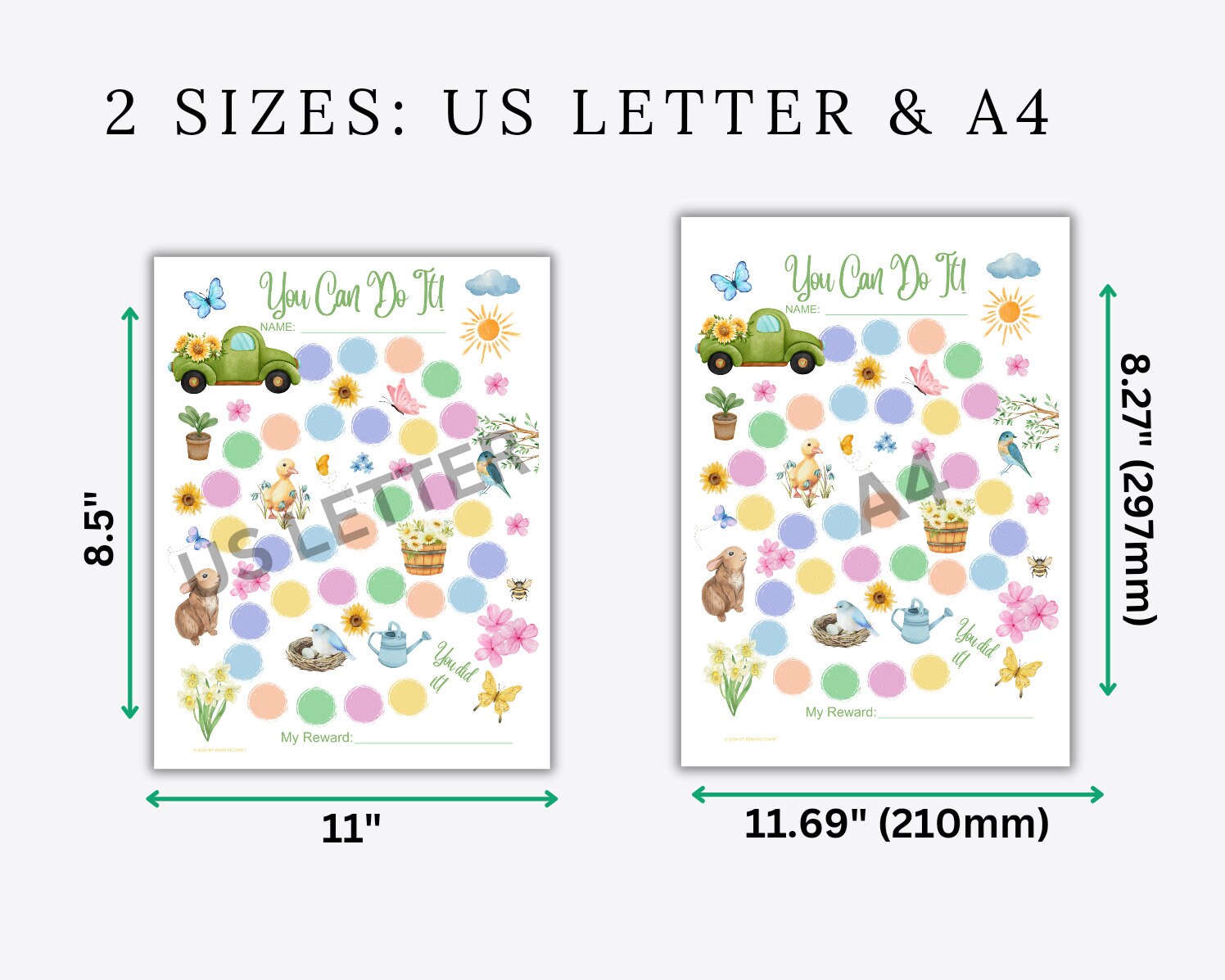 Spring Flower Reward Chart: Kids Printable Sticker Chart (PDF) - Etsy