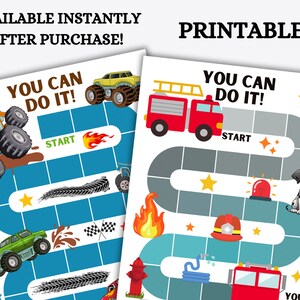 Boys Potty Training Reward Chart Bundle – Printable Sticker Charts for ...