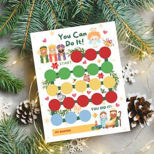 Nativity Scene Reward Chart, Printable Christmas Reward Chart, Kids ...