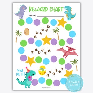 Dino Potty Training Chart Printable, Potty Training Chart Download ...