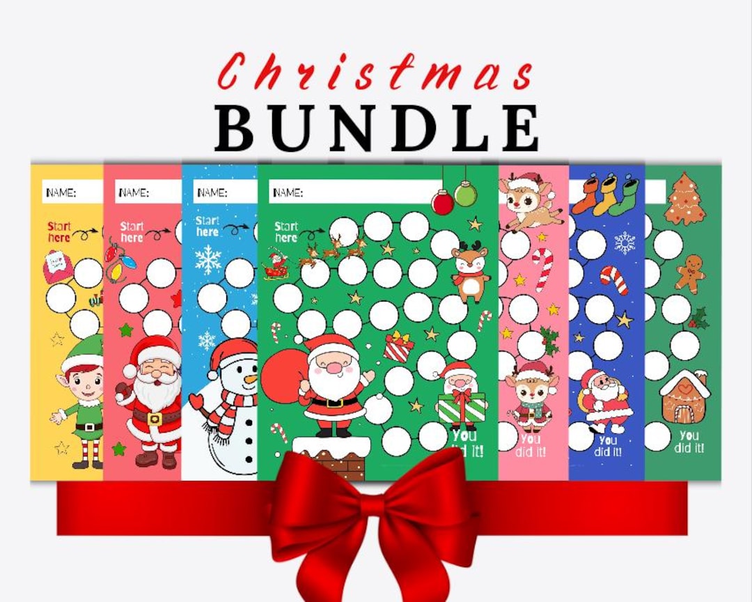 Christmas Reward Sticker Chart Bundle, Potty Training Chart, Behavior ...