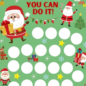 Christmas Santa Reward Chart: Potty Training & Habit Tracker (PDF) - Etsy