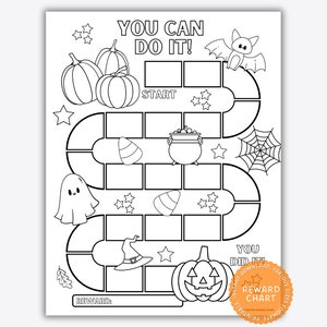 Printable Halloween Reward Chart Coloring Pages, Kids Fall Reward Chart ...