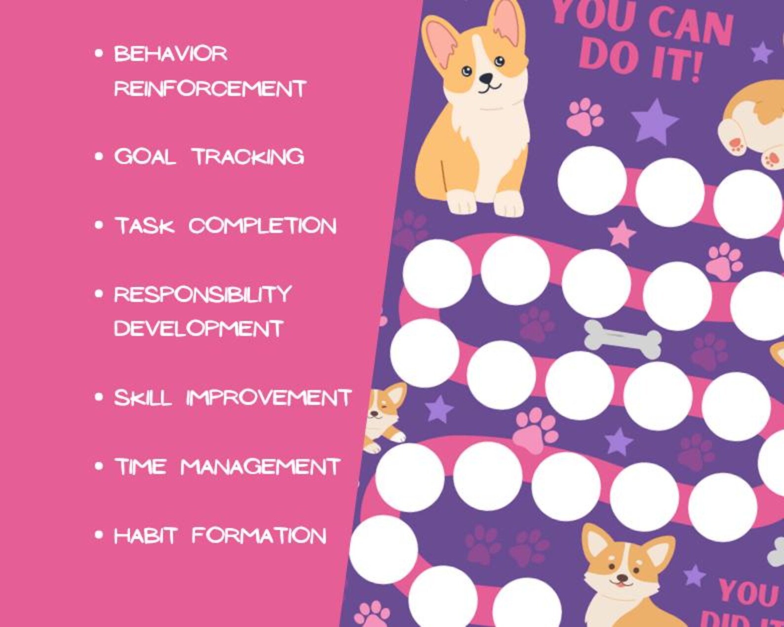 Corgi Reward Chart: Potty Training & Chore Tracker (digital Download ...