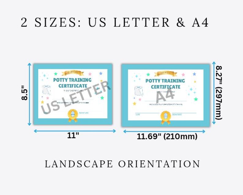 Potty Training Certificate, Toddler Completion Award, Printable ...