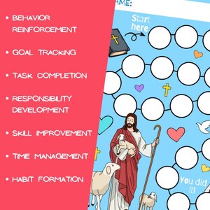 Jesus Reward Chart: Bible Theme, Kids Habit Tracker (printable) - Etsy