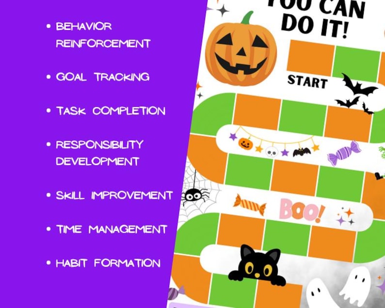 Halloween Reward Chart Printable: Spooky Classroom Behavior Incentive ...