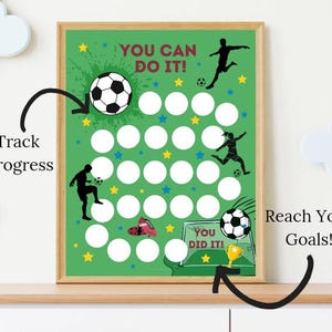 Soccer Reward Chart, Soccer Sticker Chart, Sports Reward Chart ...