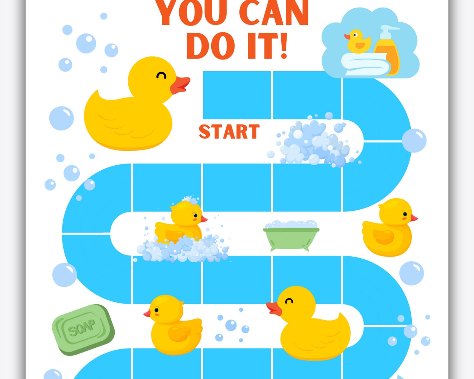 Rubber Ducky Reward Chart: Potty Training, Chores (digital Download) - Etsy