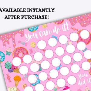Candy Reward Chart, Girls Reward Chart, Toddler Chore Chart, Potty ...