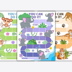 Printable Zoo Animal Reward Chart, Bundle, Jungle Reward Chart, Zoo ...