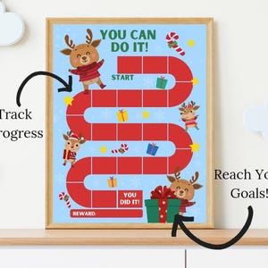 Christmas Reindeer Reward Chart for Kids (PDF & PNG) - Etsy