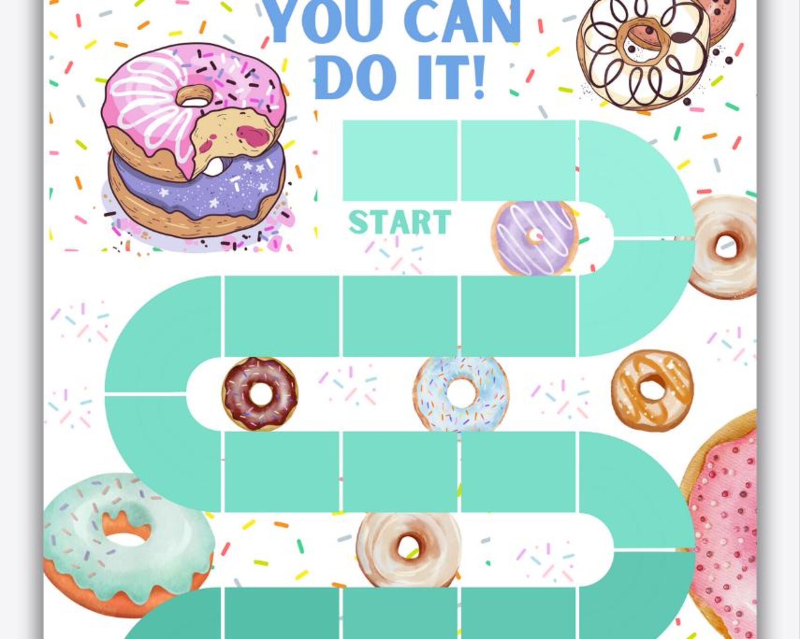 Donut Reward Chart for Kids: Potty Training, Behavior Goals (PDF, PNG ...