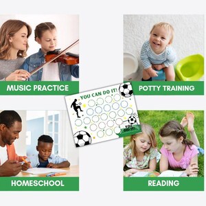 Soccer Reward Chart for Boys, Behavior Chart, Kids Sticker Chart, Goal ...