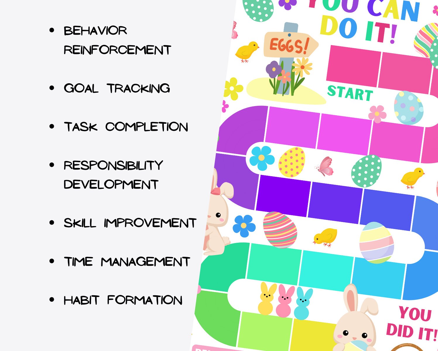Easter Reward Chart, Kids Reward Chart, Easter Games, Bunny Potty ...
